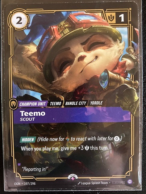 Riftbound TCG | 2025 Teemo Rare Promo - English | 197/298 | eBay