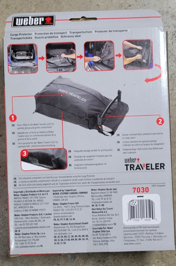 Weber Traveler Cargo Protector Grill Cover 7030 77924160509| eBay