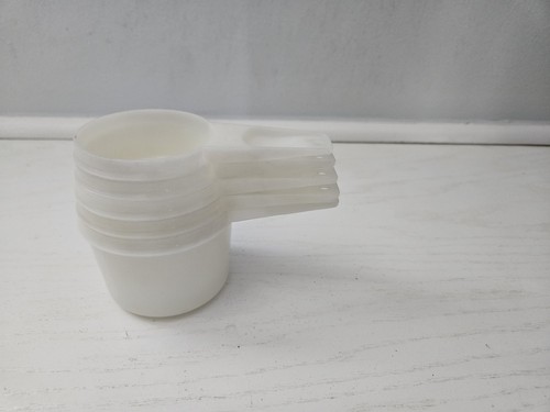 Vintage Tupperware Measuring Cups Sheer White Stacking Nesting - Set of ...