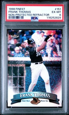1998 FINEST NON-PROTECTED REFRACTOR #151 FRANK THOMAS PSA 6 | eBay