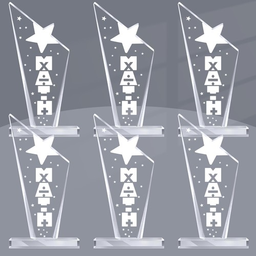 6 Pcs Graduation Gift Math Tutoring Rewards Acrylic Mathematics Plaque ...