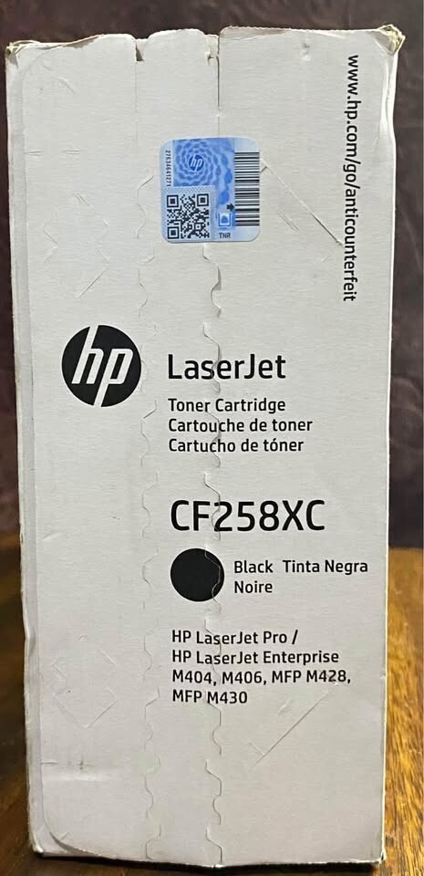 HP CF258XC 58X Black High Yield Toner Cartridge LJ Pro M428 series M404 ...