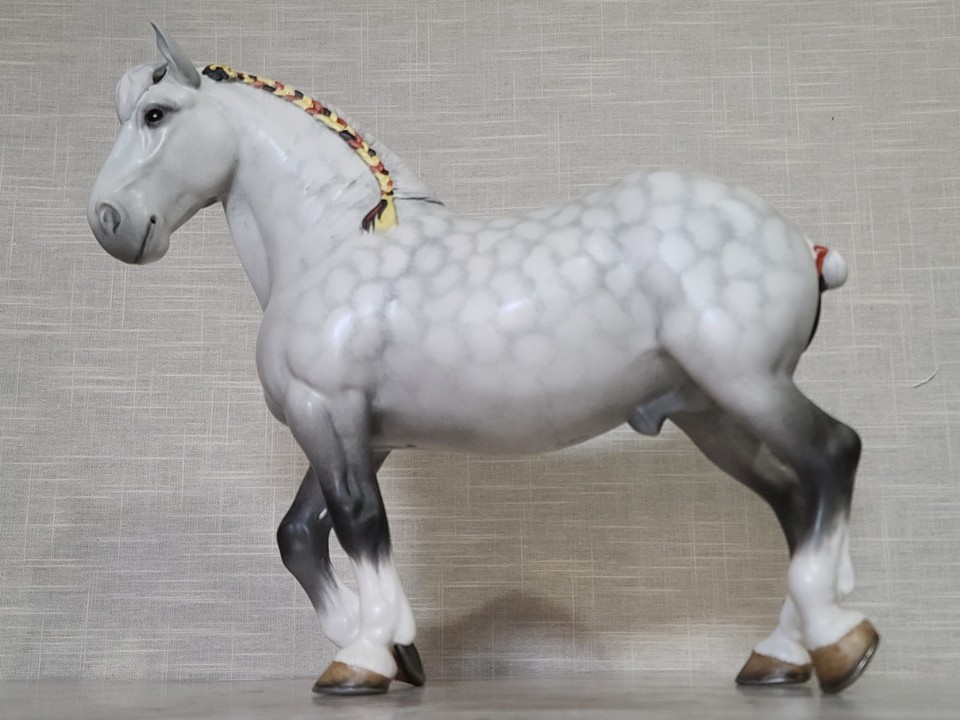 Beswick Large Dappled Grey Matt Percheron Horse (Missing Harness) No ...
