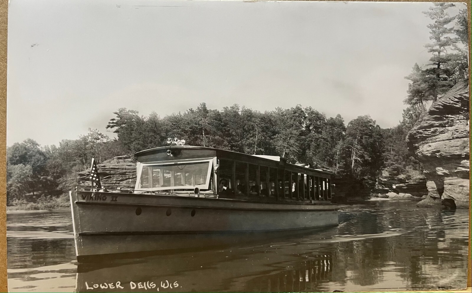 RPPC Lower Dells Wisconsin Dells TOUR BOAT Wisconsin Vintage Postcard ...