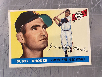 1955 TOPPS #1 DUSTY RHODES NEW YORK GIANTS BASEBALL CARD NM | eBay