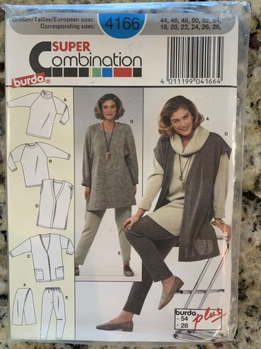 BURDA Pattern #4155 Plus Size 18-28 Mix and Match Lagenlook Golden ...