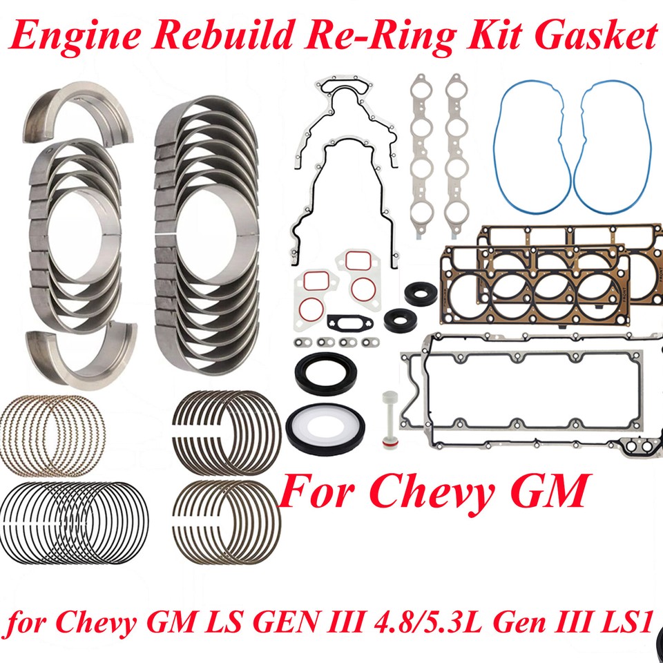 Engine Rebuild Kit w/ Main Rod Bearings Fit LS1/LS6/LQ4/LQ9 5.3L 6.0L ...