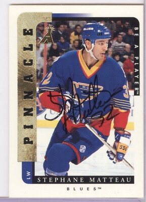 1996-97 Stephane Matteau Pinnacle Be A Player Autograph #169 - St ...