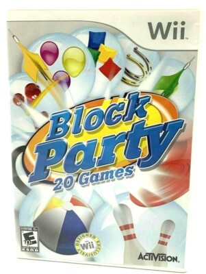 Block Party (Nintendo Wii Wii U) GAME COMPLETE w/MANUAL 20 FAMILY FUN ...