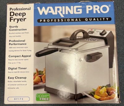 Waring Pro Professional Digital Deep Fryer DF175 Brushed Stainless - 3. ...