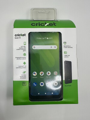 NEW - Cricket Wireless Icon 5, 32GB, 3GB RAM, Black Pearl - Prepaid ...