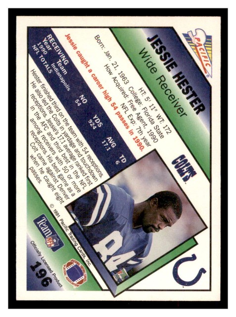 1991 Pacific - Jesse #196 Jessie Hester for sale online | eBay