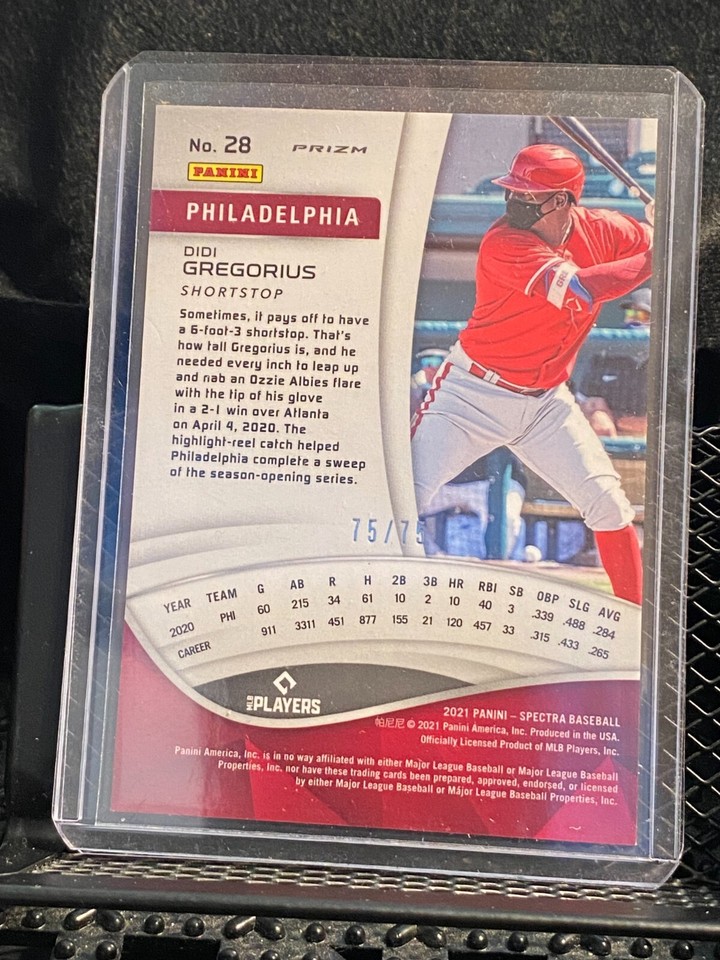 Didi Gregorius 2021 Spectra Hyper #75/75 - Phillies | eBay