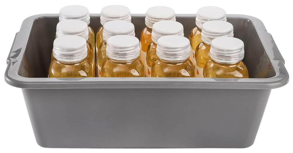 5PCS Plastic Bus Tubs 8L Small Dish Tubs Food Service Kitchen Rectangle ...