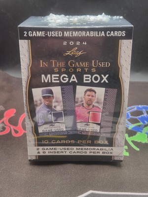 2024 Leaf In The Game Used Sports Trading Card Mega Box 2 Game Used Mem ...