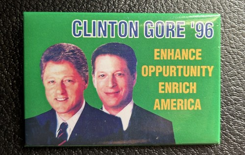 Bill Clinton / Al Gore 1996 Presidential Campaign Button | eBay
