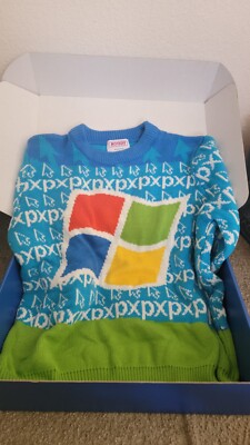 Microsoft Ugly Christmas Sweater Windows XP 2019 (Small) | eBay