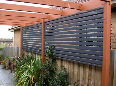 Aluminium Slat Screen Fence 100 x 16mm - Double Ribs - Strong Slats ...