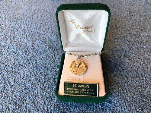 Stainless Steel Saint St Jason Penny Size Medal Pendant, 3/4 Inch | eBay