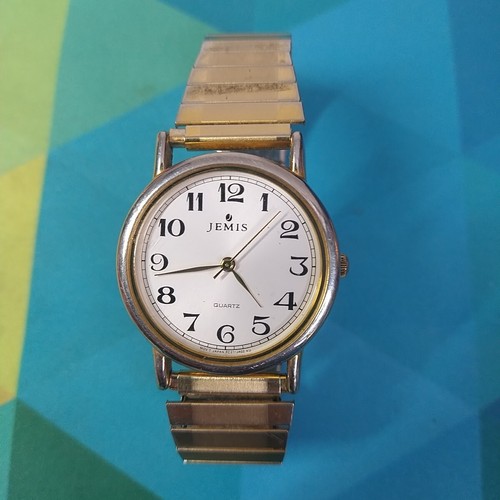Vintage Jemis Analog Watch Gold Tone (Needs Battery) One Size Band | eBay