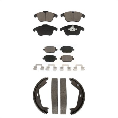 [Front+Rear] Ceramic Brake Pads And Parking Shoe Kit For 2007-2009 ...