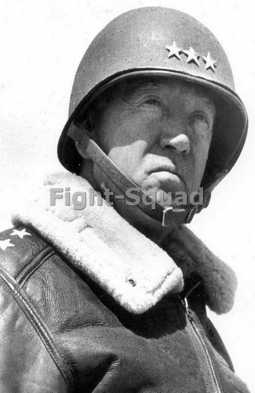 WW2 Picture Photo General George Patton with M1 helmet 2609 | eBay