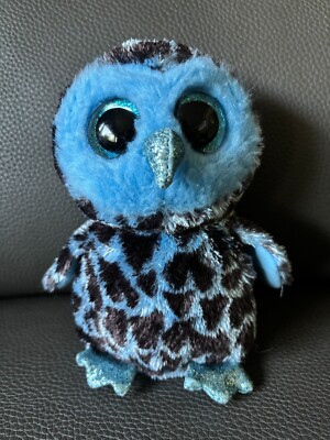 Yago The Owl TY Beanie Boo Blue and Black | eBay