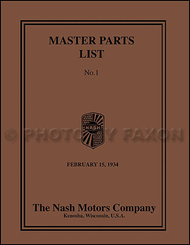 1925-1933 Nash Illustrated Master Parts Book 1926 1927 1928 1929 1930 ...