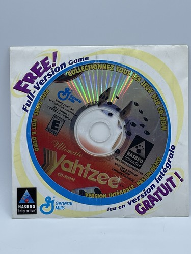 General Mills YAHTZEE CD rom pc game Hasbro 1999 - COLLECTOR’S GRADE ...