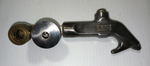 Vintage Aro Air Gun Nozzle Tool 5" Brass Quick disconnect shut-off ...