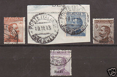 Italy Rhodes Sc 6-9 used. 1912-1924 Rodi ovpts on stamps of Italy | eBay