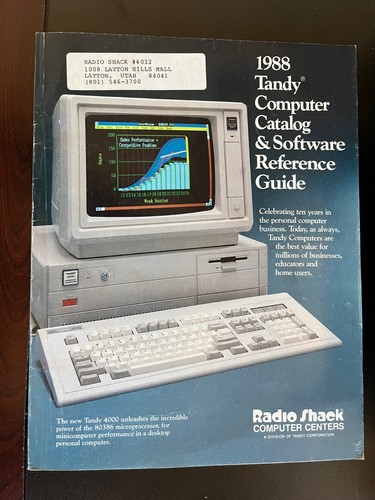 1988 TANDY Computer and Software Catalog RADIO SHACK Cell Phones Gaming ...