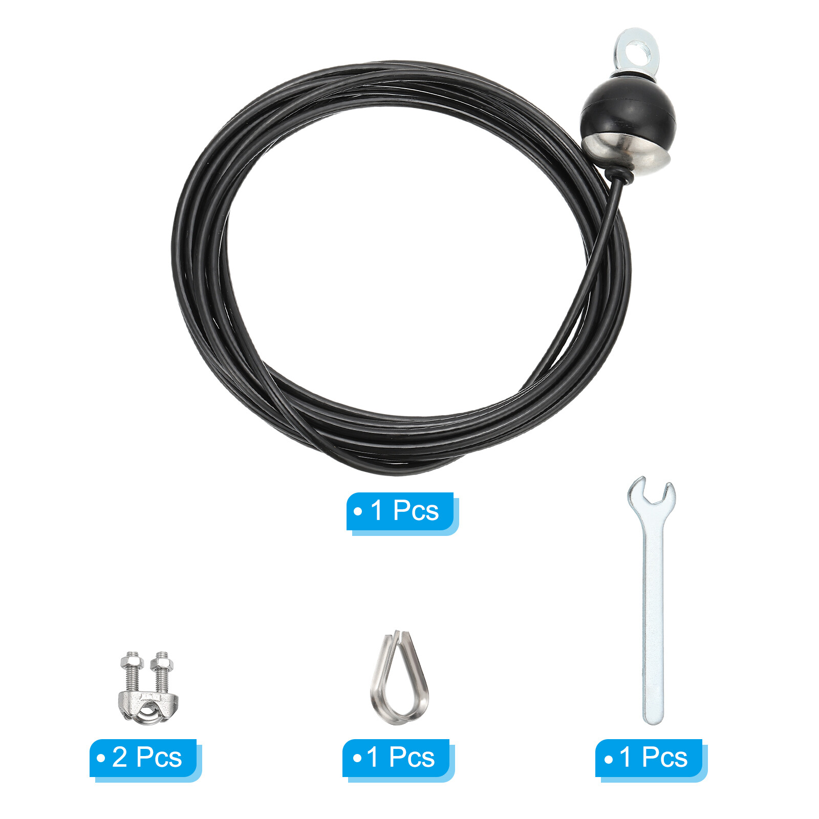 Fitness Pulley Cable Adjustable Cable Pulley System Replacement Black ...