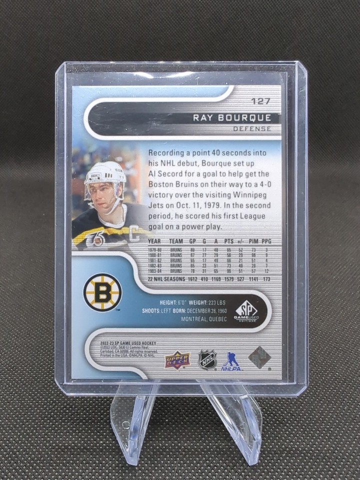 2022-23 SP Game Used Ray Bourque /77 #127 Legend Boston Bruins | eBay