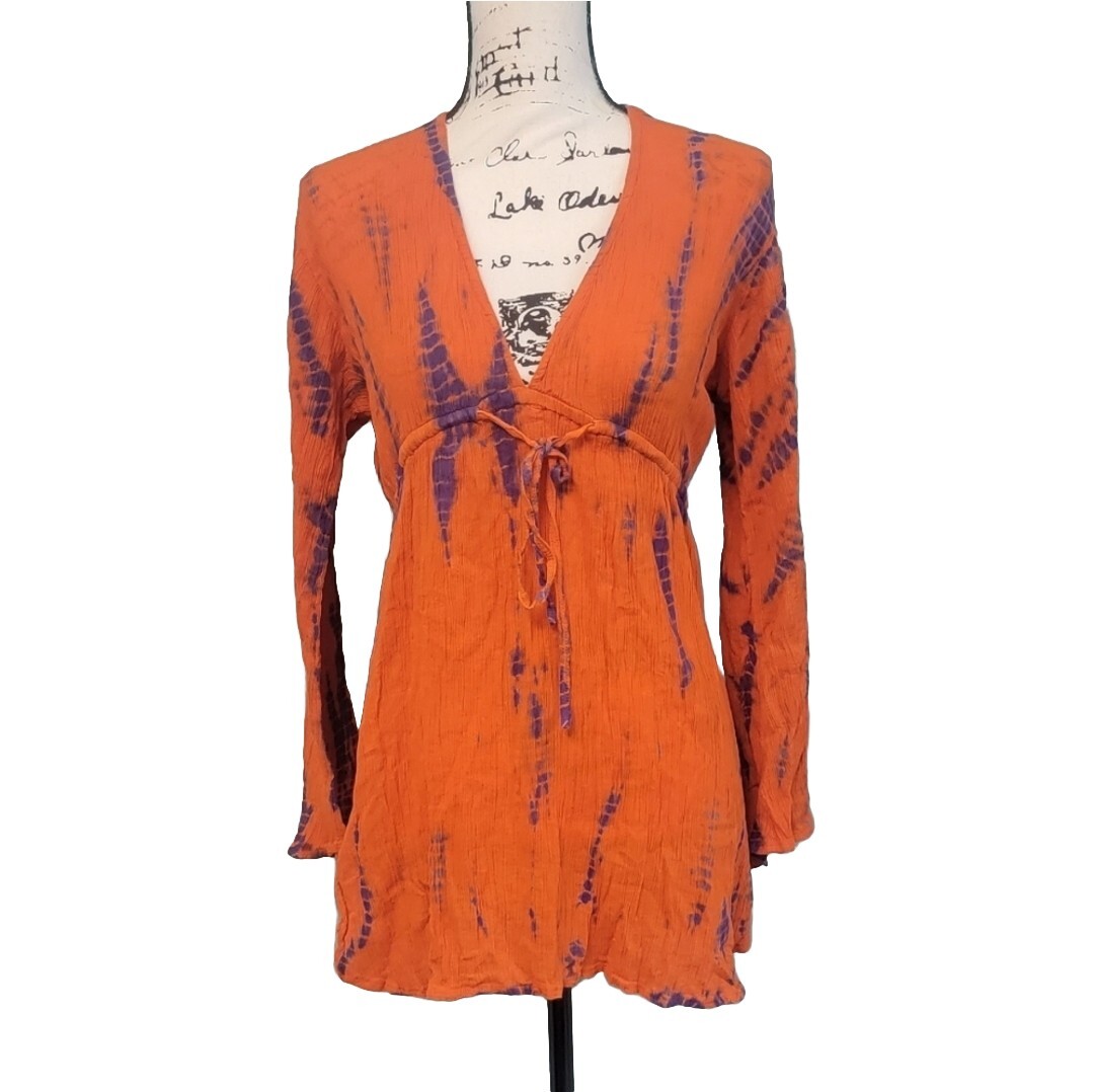 Vintage Loose Lucy's Hippie Y2k Tye Dye Shirt Size M/L - Gem