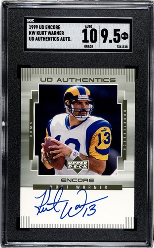 1999 Kurt Warner Upper Deck UD Authentics #KW Encore On-Card Autograph ...