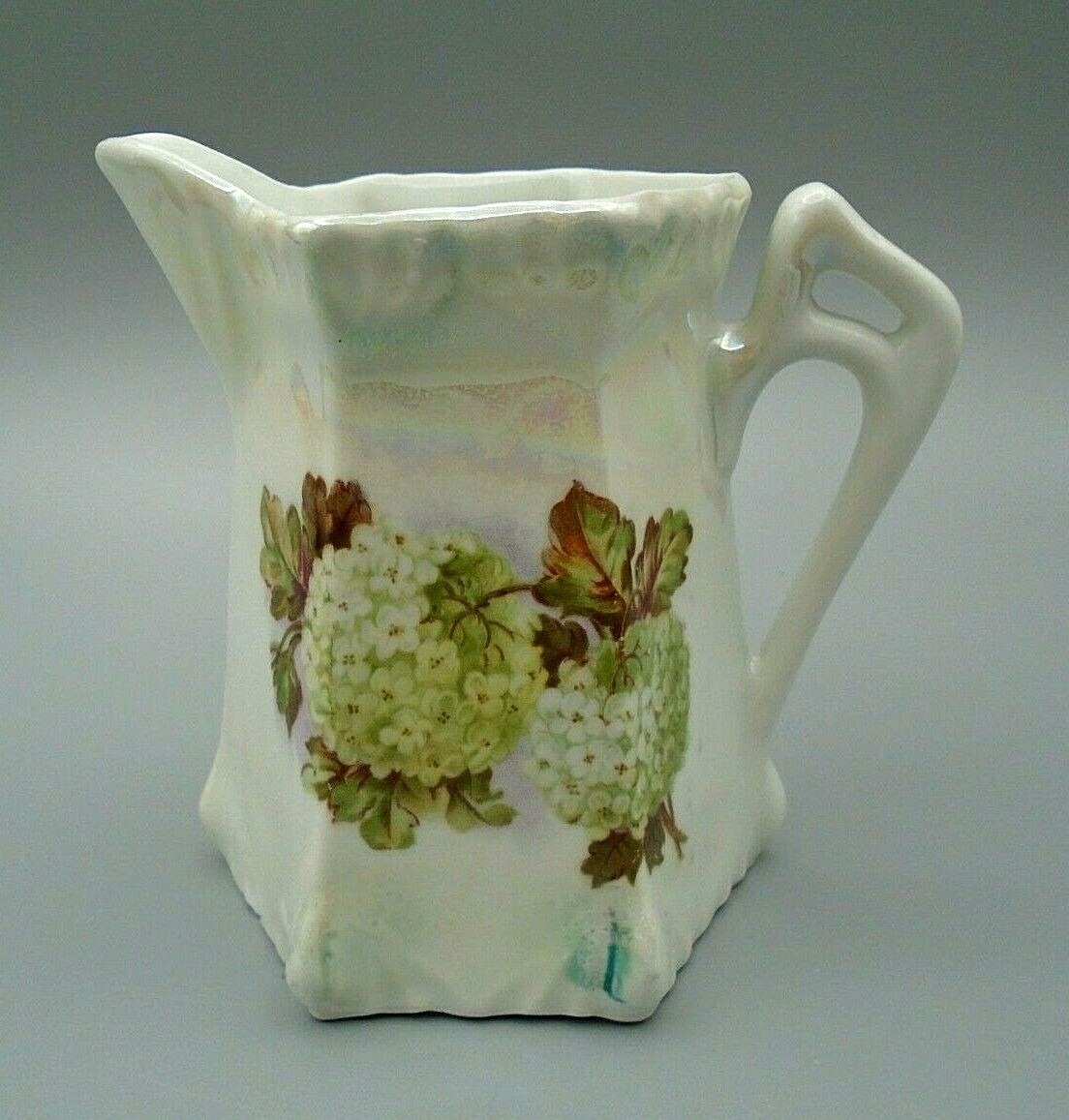 Antique Porcelain Hand Painted Floral Luster Creamer Made in Germany | eBay