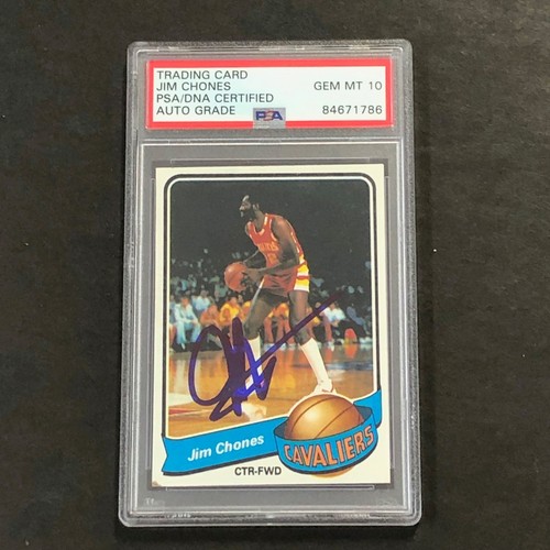 1979 Topps #19 Jim Chones Signed Card AUTO 10 PSA Slabbed Cavaliers | eBay