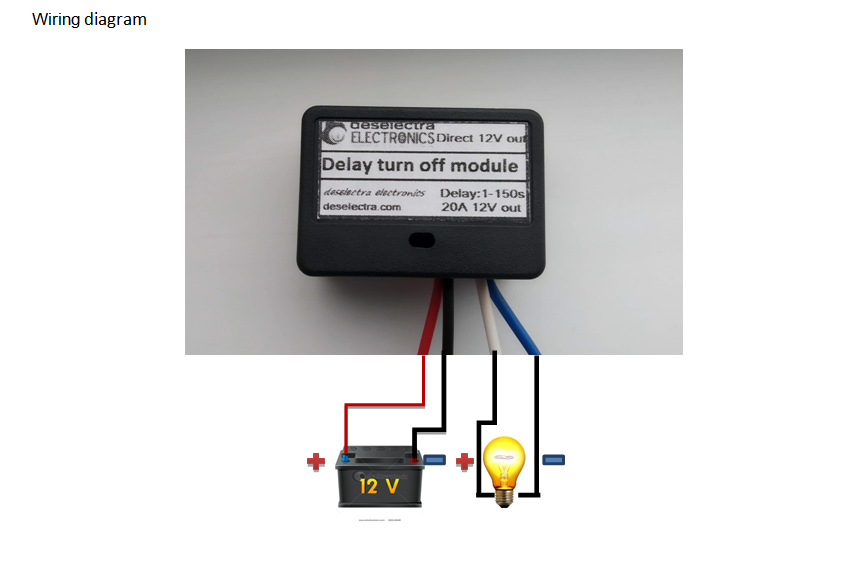 EASY TO USE CAR TIMER SWITCH RELAY 1-150 SEC Delay OFF 12V 20A DIRECT ...