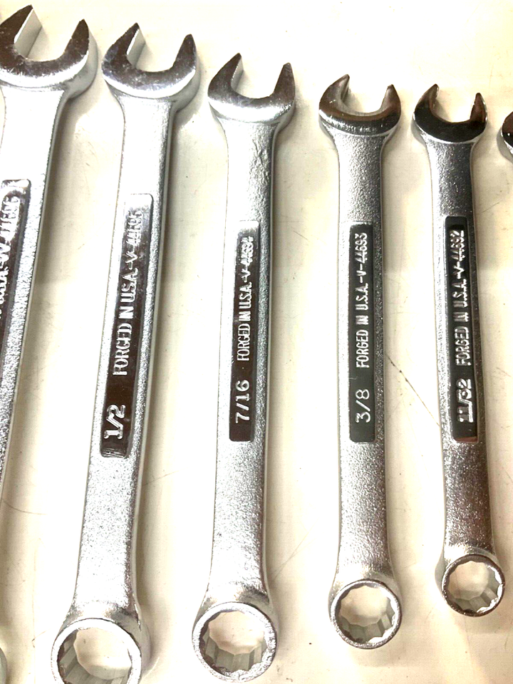 NOS! VINTAGE CRAFTSMAN TOOLS 9-pc. SAE COMBINATION WRENCH SET, 4962 ...