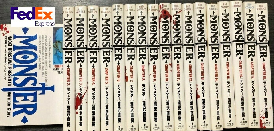 Monster Vol.1-18 Complete set manga comic Urasawa Naoki Japanese ...