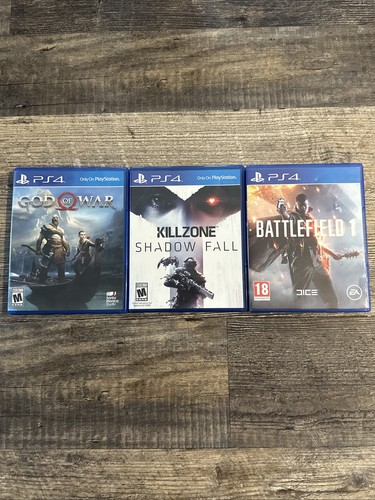 PS4 Game Bundle God of War, Killzone Shadow Fall & Battlefield 1 ...