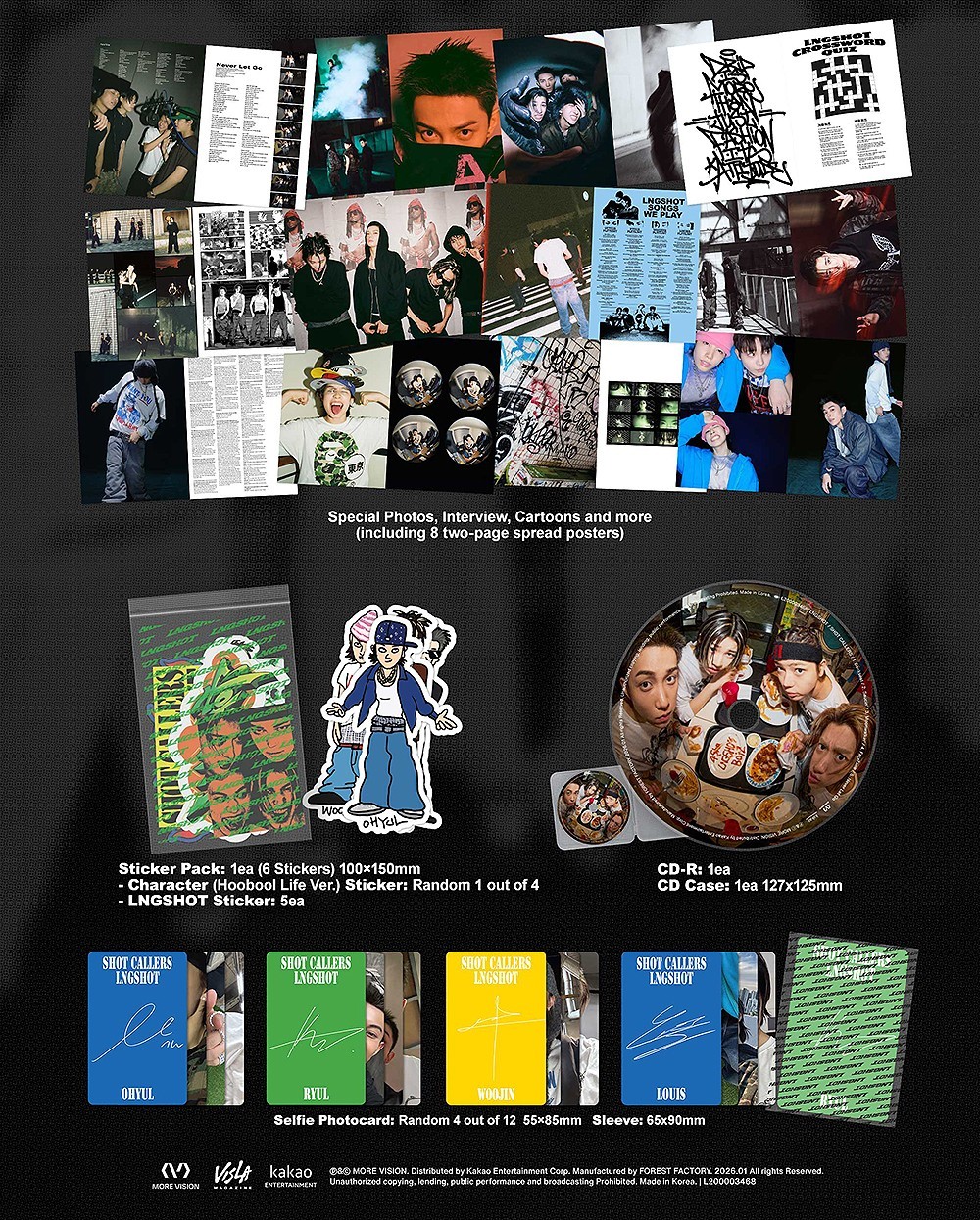LNGSHOT [SHOT CALLERS] EP Album MAGAZINE Ver/CD-R+Photo+Interview ...
