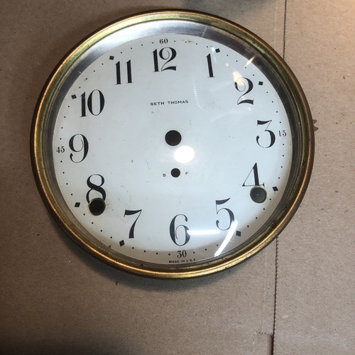 Vintage Antique Seth Thomas Mantle Winding Clock Part Clock Face glass ...