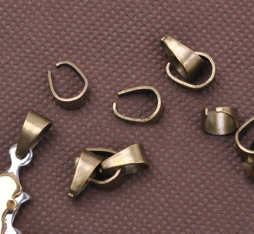 Pendant Pinch Clip Bail 8 Plated Colors 925 Sterling or Stainless 6 ...