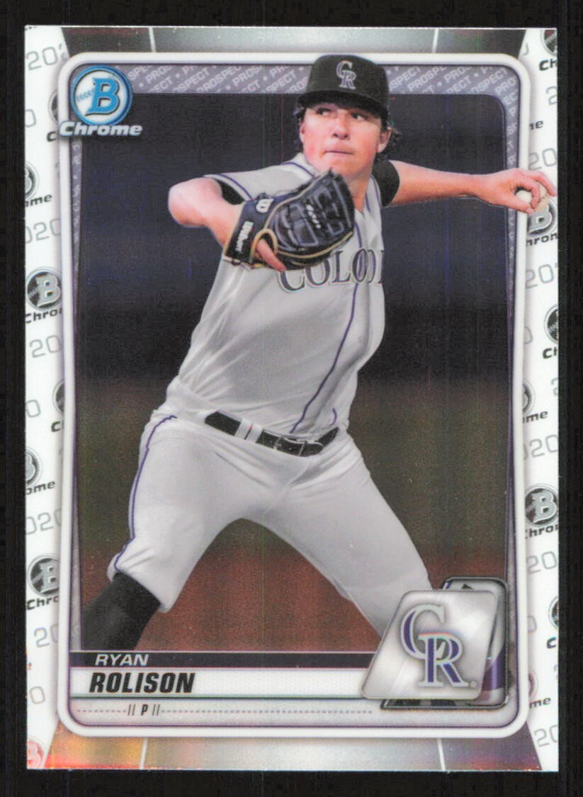 2020 Bowman Draft Chrome RYAN ROLISON Baseball card COLORADO ROCKIES BD ...