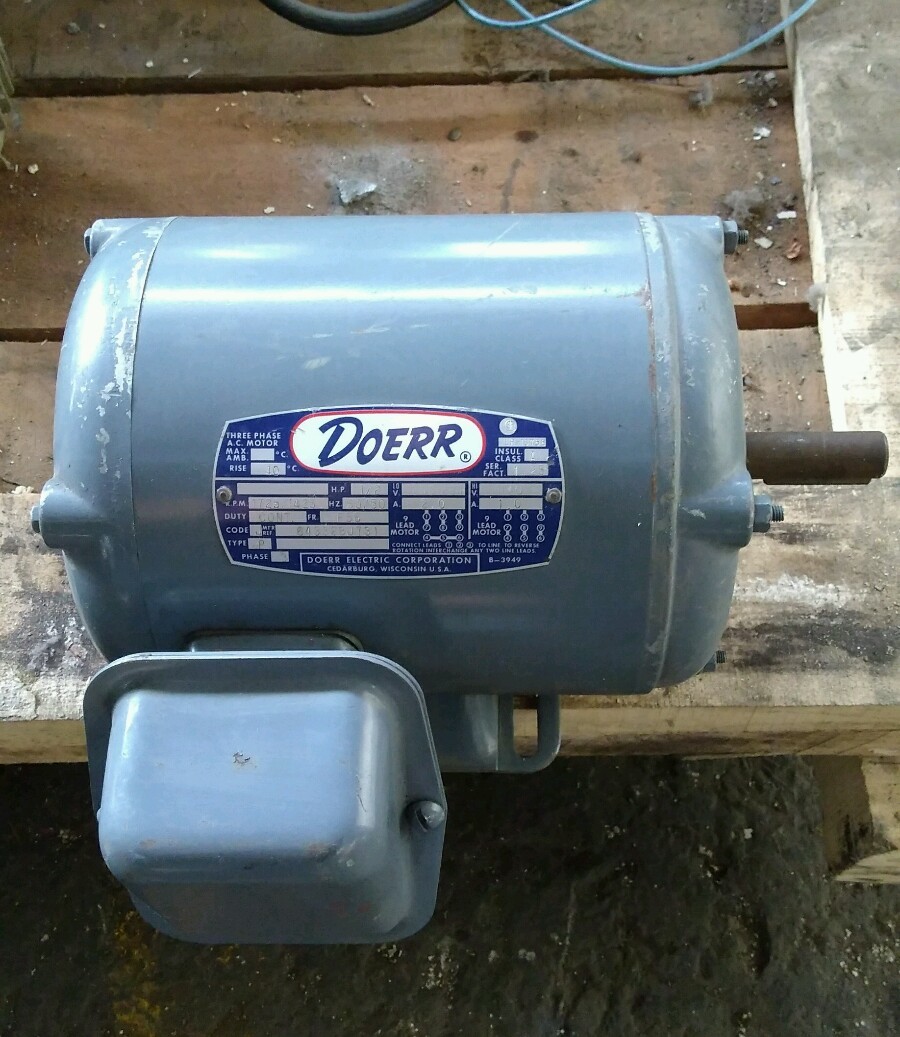 Doerr 1/2 HP 3 Phase A.C. Motor LR-13758 | eBay