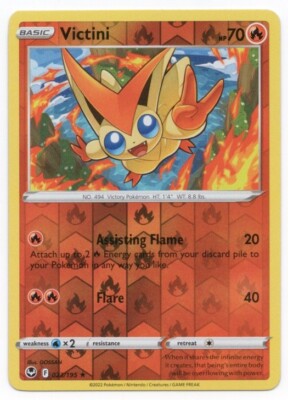 Victini Reverse Holo Rare (023/195) Pokemon Silver Tempest SWSH12 (23 ...