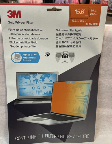 3M Privacy Screen Filter Gold - For 15.6"LCD Notebook | eBay