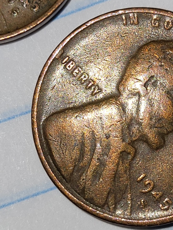 1945 s wheat penny error (2) | eBay